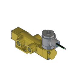 Valve, 3-Way, Brass, 24VDC